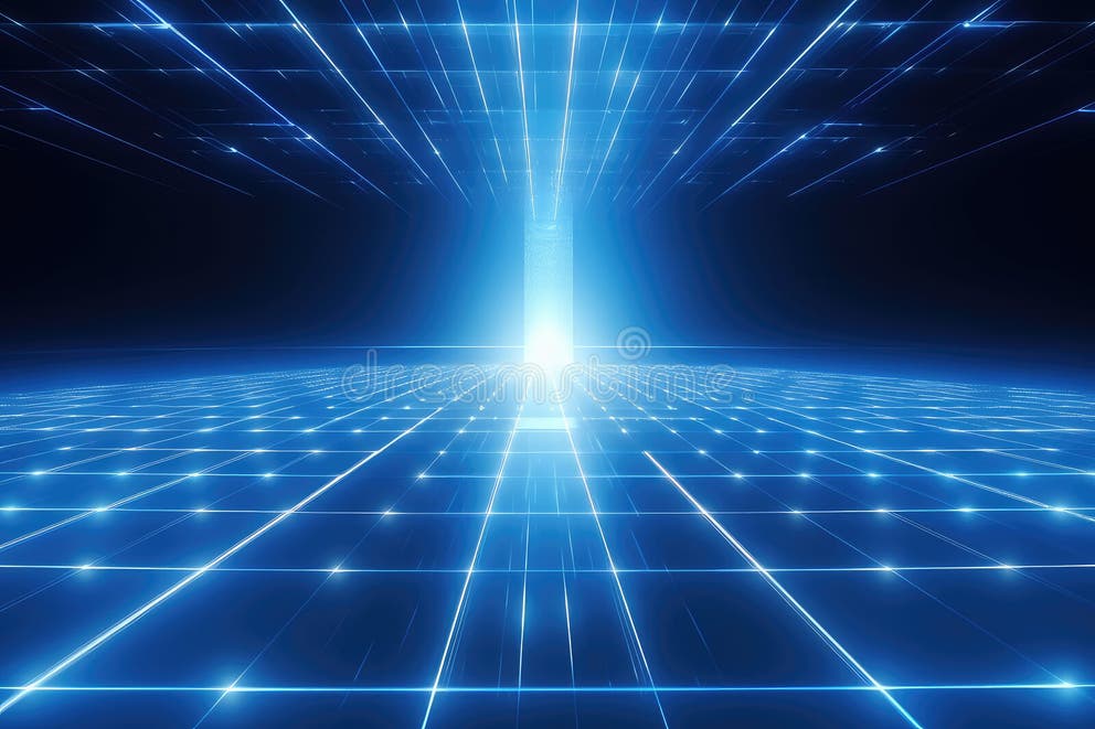 Abstract Technology Concept Perspective Grid Line Up and Down Side with ...