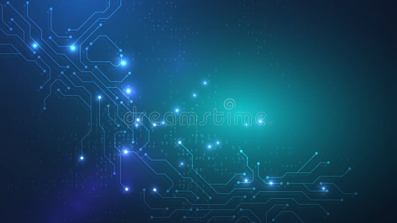 Abstract Technology Connect Background Lines and Dots with Hexagons. Modern Hexagons Technology ...