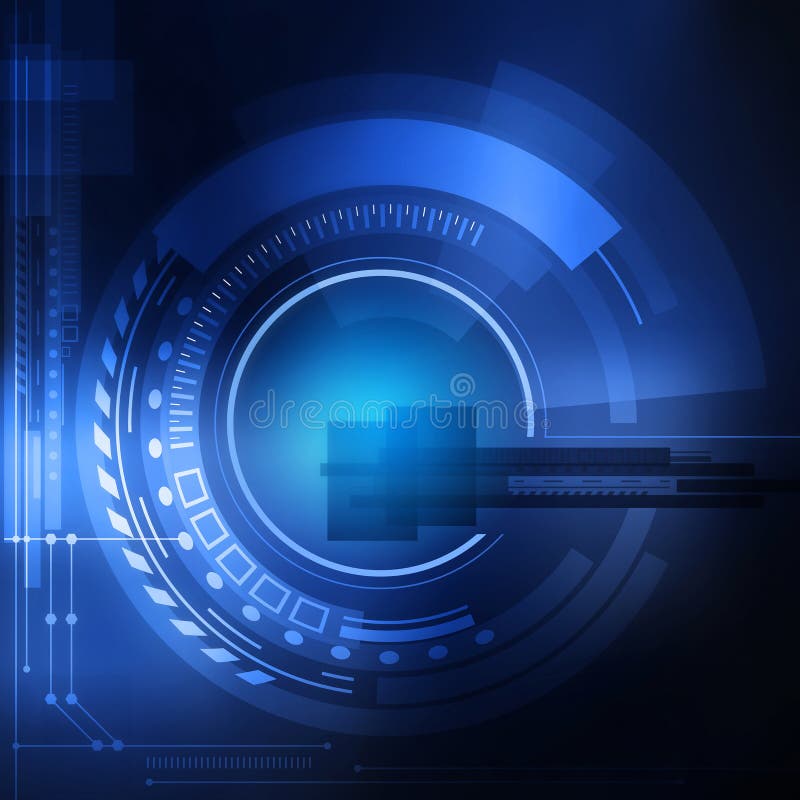 Abstract Technology Contour Object. Light Futuristic Concept, Di Stock ...