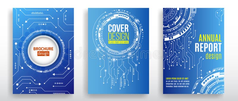 Hi-tech Brochure Flyer Template. Abstract Futuristic Design Concept ...