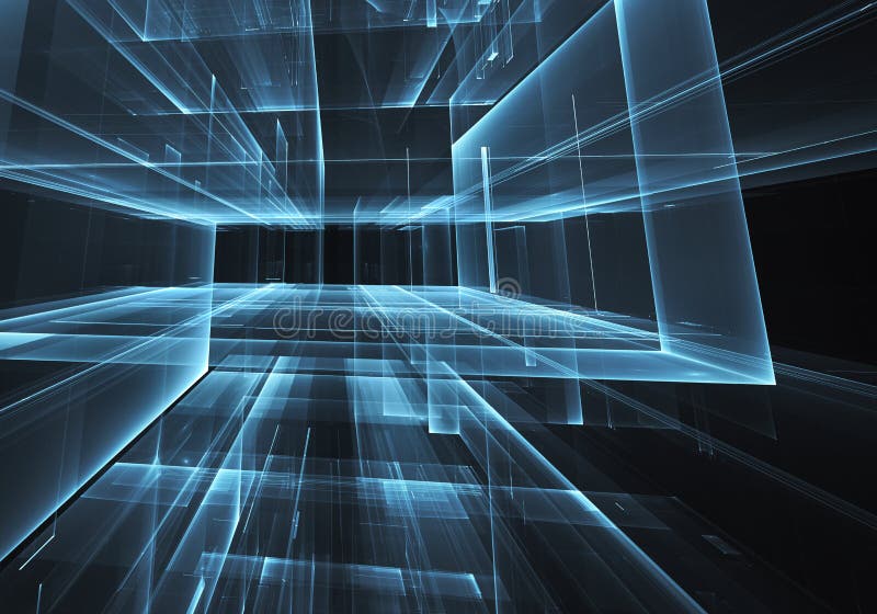 Abstract Technology 3D Illustration Stock Illustration - Illustration ...