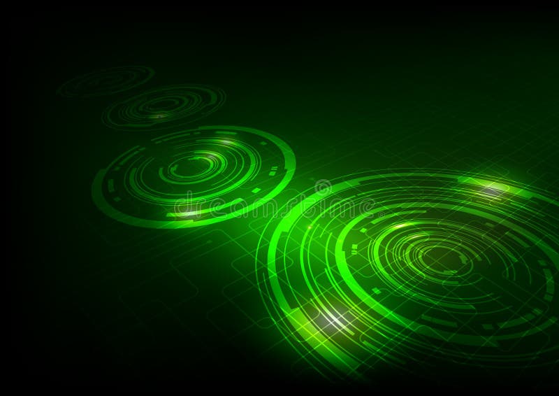 Abstract Technology Dark Green Background Stock Vector - Illustration ...