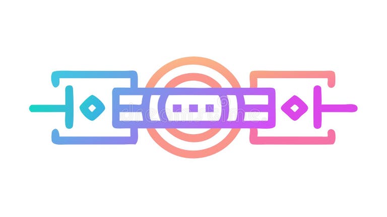 Abstract Technology Data Processing Hub Icon Vector Design Generative ...