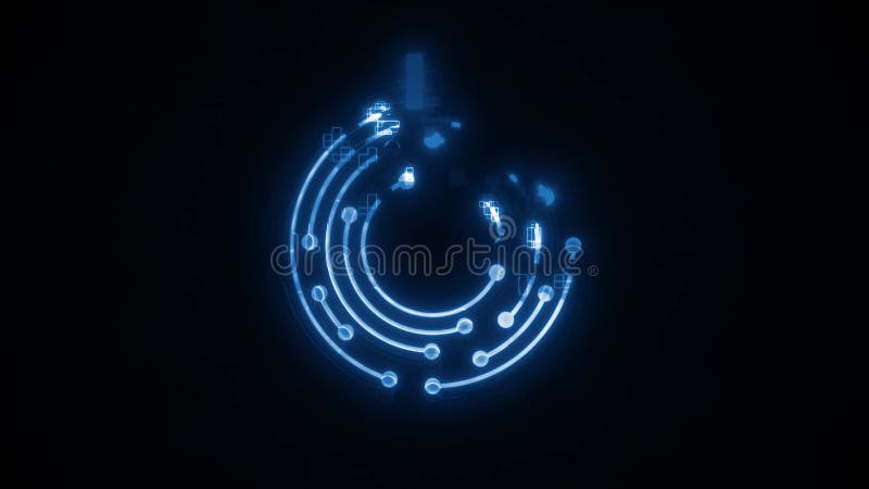 Abstract Technology Data Security Icon Reveal Animation Stock Video ...