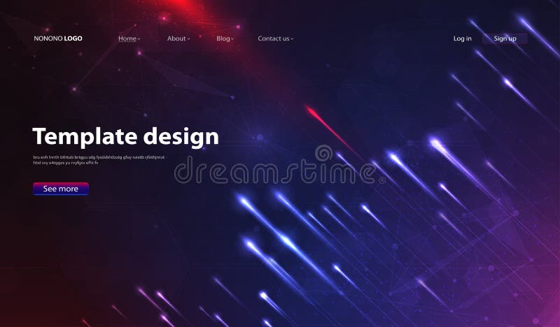 Abstract Technology Data Visualization Background. Network Futuristic ...