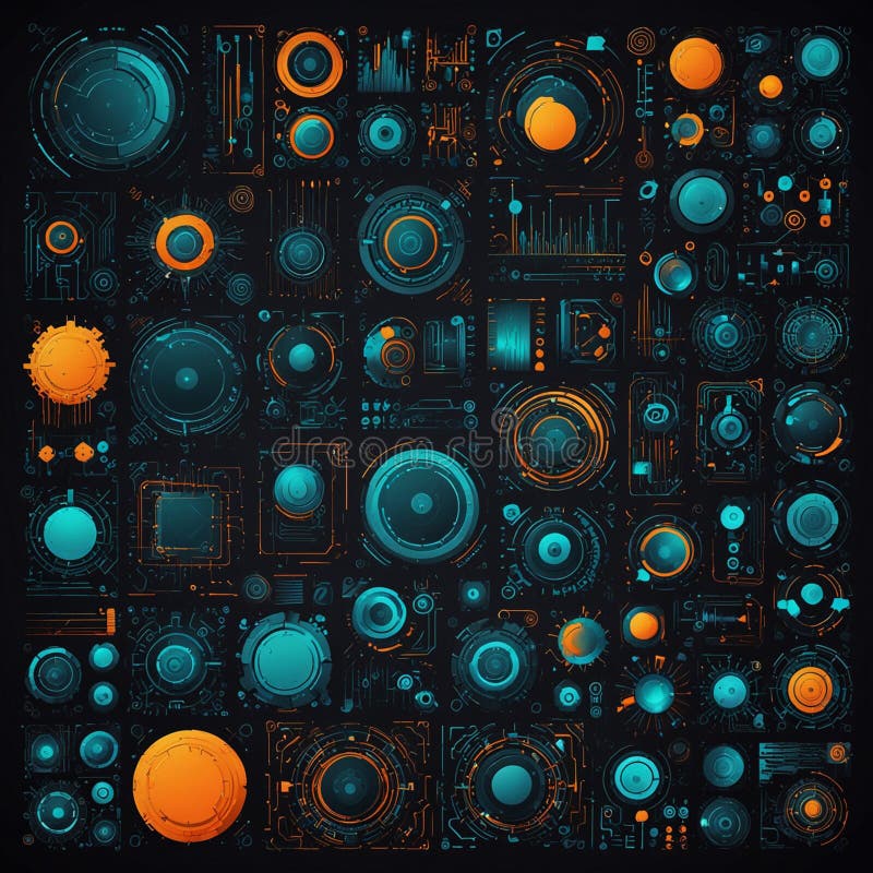 Abstract Technology Design Elements Stock Illustration - Illustration ...