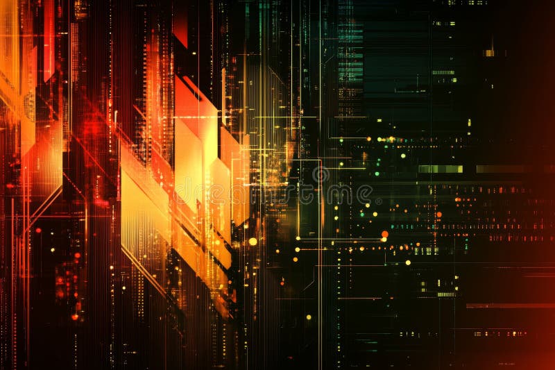 Abstract Technology Design Featuring Ascending Arrow and Digital ...