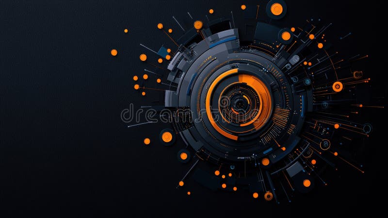 Abstract Technology Design with Vibrant Colors Stock Illustration ...
