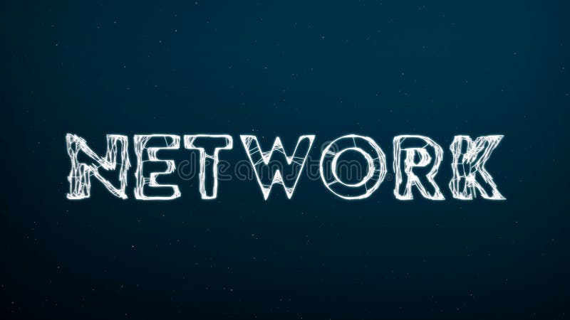 Abstract Technology Digital Backgrounds with Word of NETWORK. 3D ...