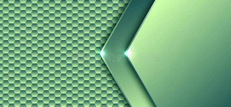 Abstract Technology Digital Concept Green Gradient Hexagonal Element ...