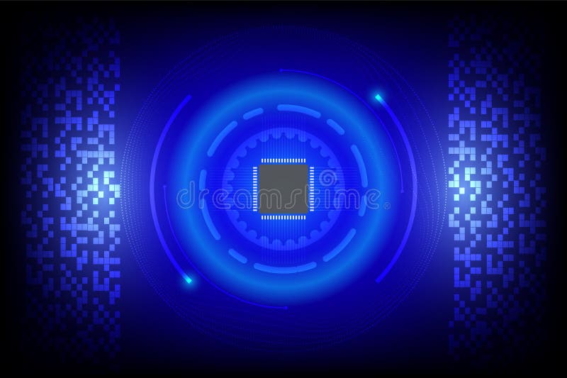 Abstract Technology Digital Cpu Ic Chip Abstract Background Vector ...