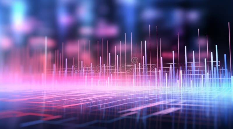 Abstract Technology Digital Equalizer Background. Sound Wave Equalizer ...