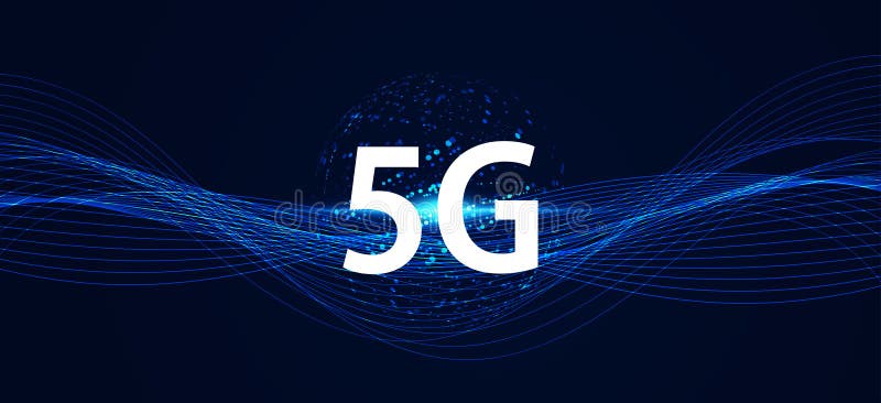 Abstract Technology Digital Futuristic Concept World 5g Wireless ...