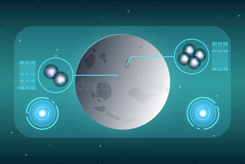 Abstract Technology Displayed Useful Material on Moon. Vector Stock ...