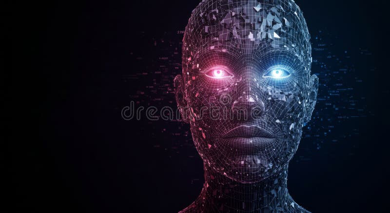 Face grid. stock illustration. Illustration of sciencefiction - 380266513