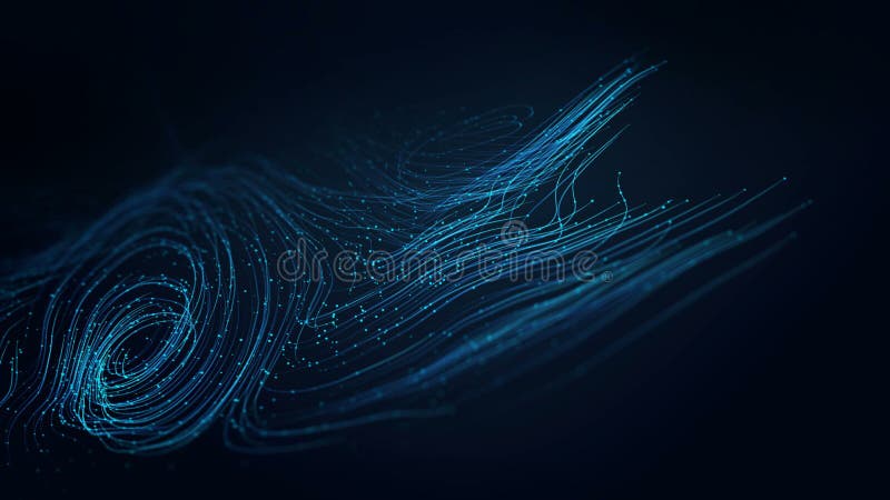 Abstract Technology Flow Big Data Seamless Loop. Digital Data Flow ...