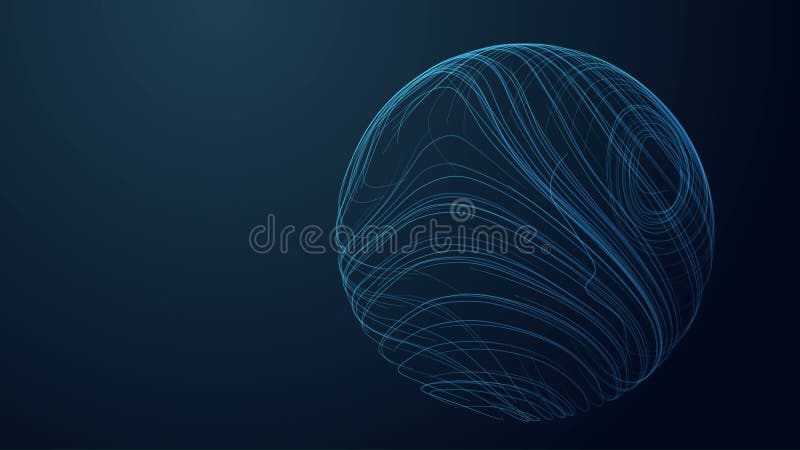 Abstract Technology Flow Big Data Seamless Loop. Digital Data Flow ...