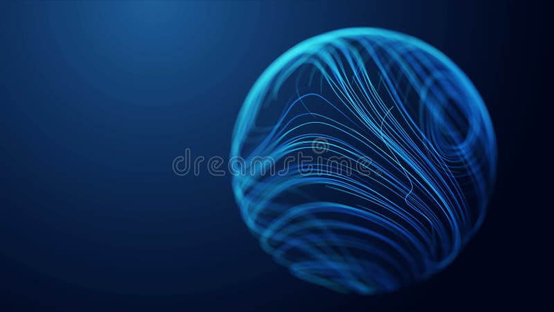 Abstract Technology Flow Big Data Seamless Loop. Digital Data Flow ...