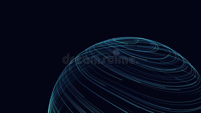 Abstract Technology Flow Big Data Seamless Loop. Digital Data Flow ...