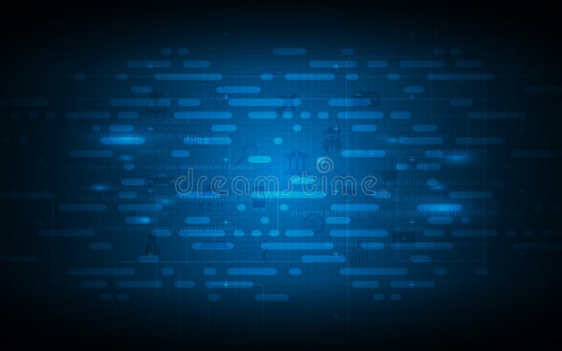 Abstract Technology Future Concept with Internet of Things Icon Pattern ...