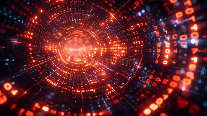 Abstract Technology Futuristic Background with Glowing Neon Lights and ...