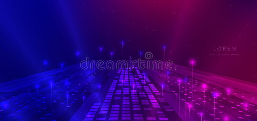 Abstract Technology Futuristic Digital Concept Square Pattern with ...