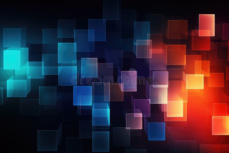 Abstract Technology Futuristic Digital Concept Square Pattern with ...
