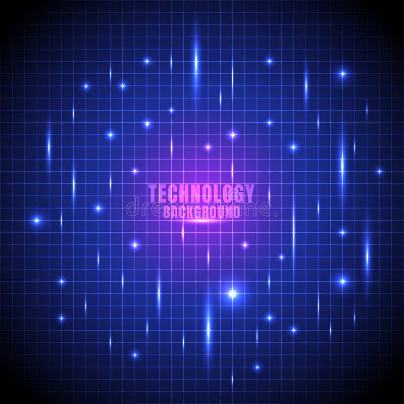 Abstract Technology Futuristic Glow Line Grid with Laser Light Blue ...