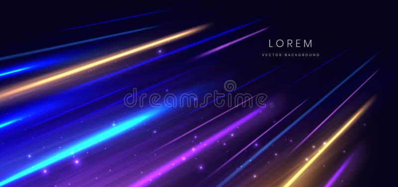 Abstract Technology Futuristic Glowing Neon Blue and Purple Light Ray ...