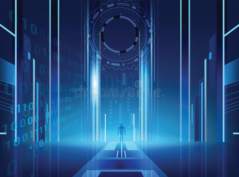 Abstract Technology Futuristic Human Digital Concept Future World Hi ...