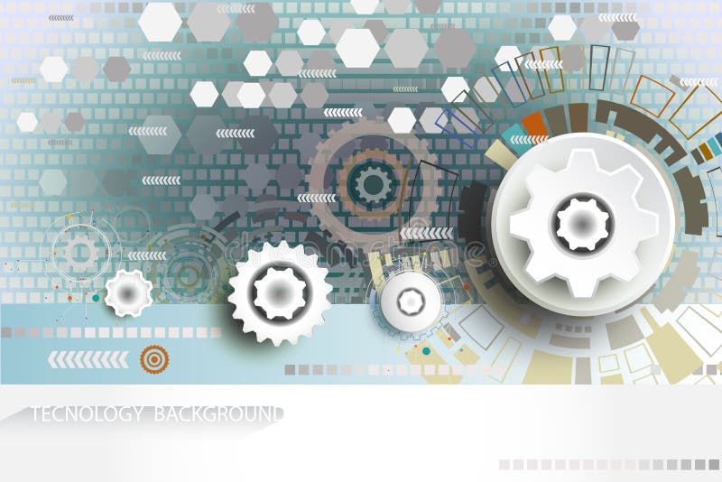Abstract Technology Gear Wheel Engineering Background. Stock ...