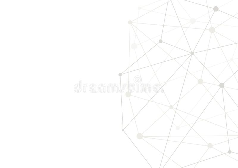 Abstract Technology Geometric Polygon Mesh Lines and Dots Connection ...