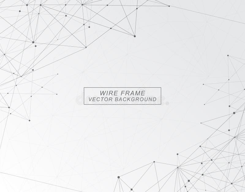 Geometric Wire Frame Shape Vector. Abstract Modern Shape Wire Structure ...