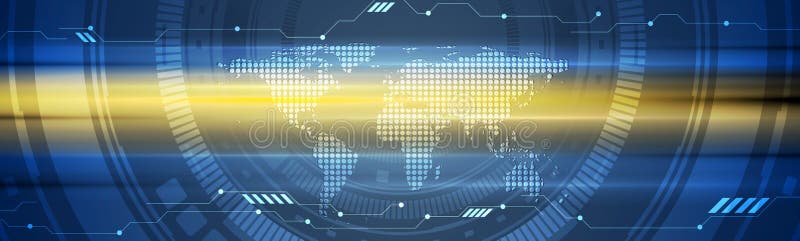 Abstract Technology Concept Industrial Web Header Banner Stock Vector ...