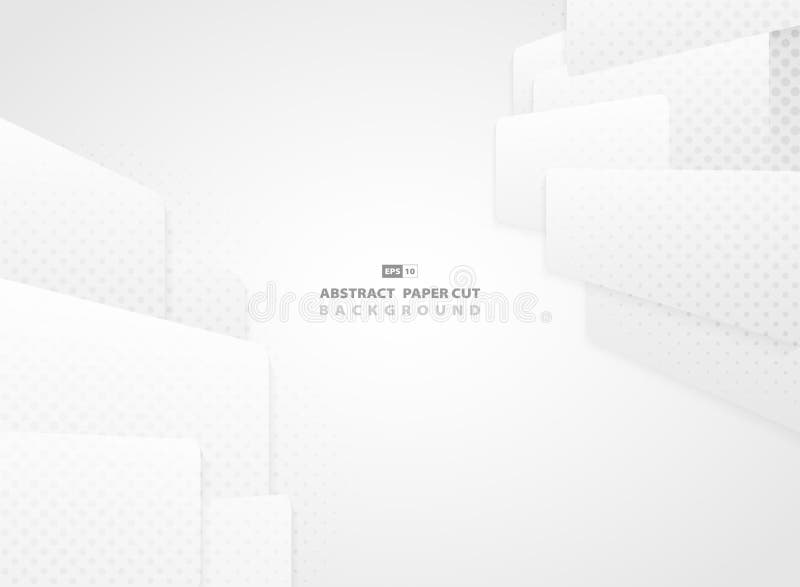 Abstract Technology Gradient White and Gray Square Pattern Design of ...
