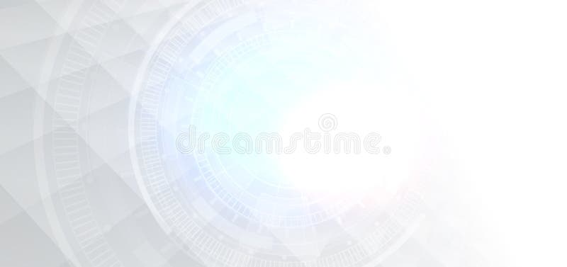 Abstract Technology Gray and White Shape Gear Banner. Futuristic ...