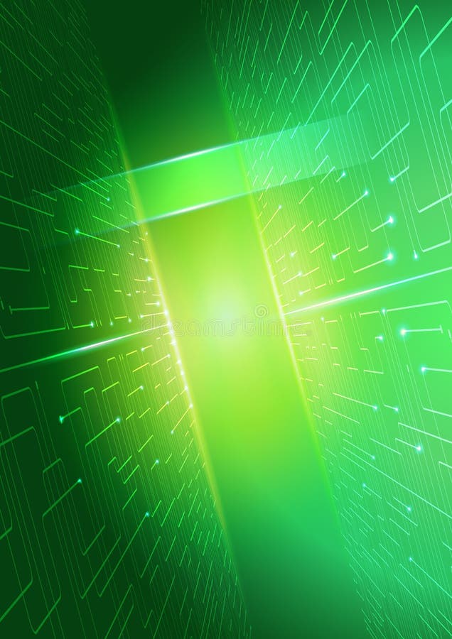 Abstract Technology Green Background Stock Vector - Illustration of ...