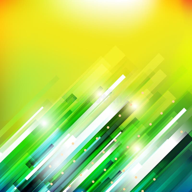 Abstract Technology Growing Green Lines Illustration Stock Vector ...