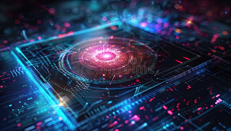 Abstract Technology, High-tech Futuristic Background. Stock ...