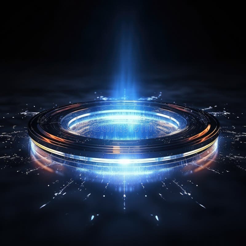 Hologram Interface Futuristic Technology Virtual on Screen Stock Image ...