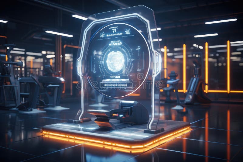 Abstract Technology Hud Interface Hologram Elements Neon Lights, Circle ...