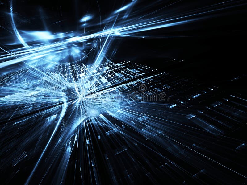 Abstract Technology Illustration, 3D Illustration Stock Illustration ...