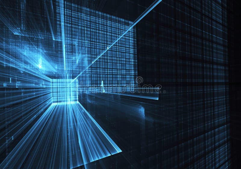 Abstract Technology Illustration, 3D Illustration Stock Illustration ...