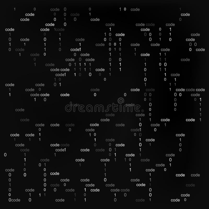 Abstract Technology Illustration with Different Symbols. Abstract Code ...