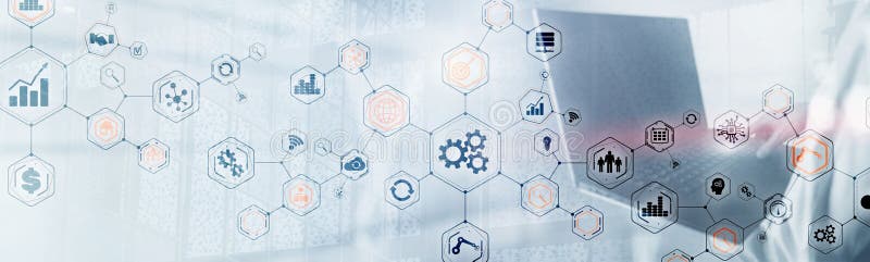 Abstract Technology Industrial Business Process Organisation Structure ...