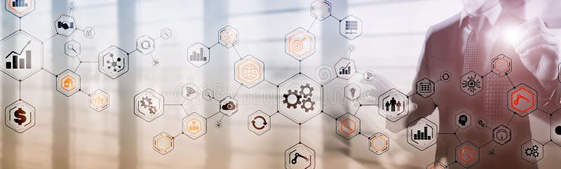 Abstract Technology Industrial Business Process Organisation Structure ...