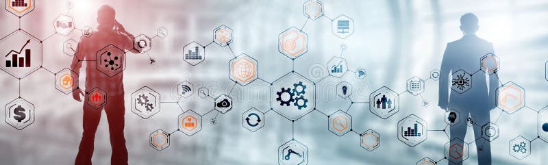 Abstract Technology Industrial Business Process Organisation Structure ...