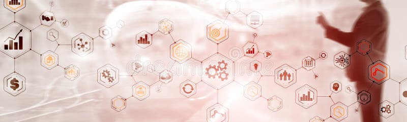 Abstract Technology Industrial Business Process Organisation Structure ...
