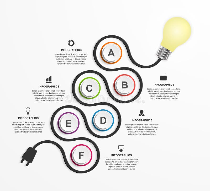 Electricity Infographics Set Stock Vector - Illustration of engineer ...