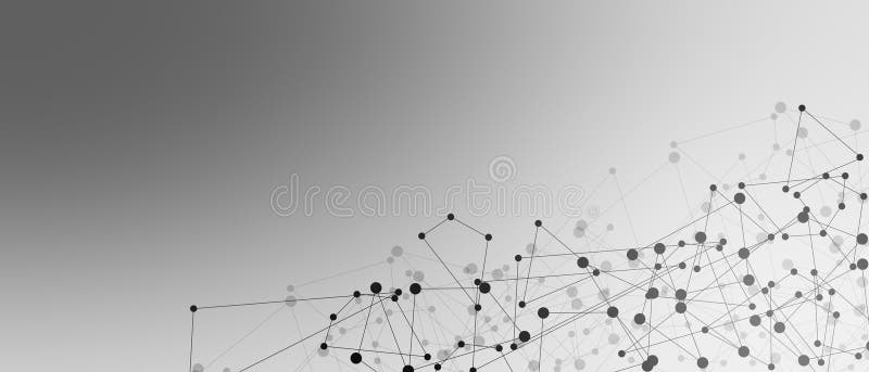 Abstract Technology Innovation Network Molecular Particle Design ...